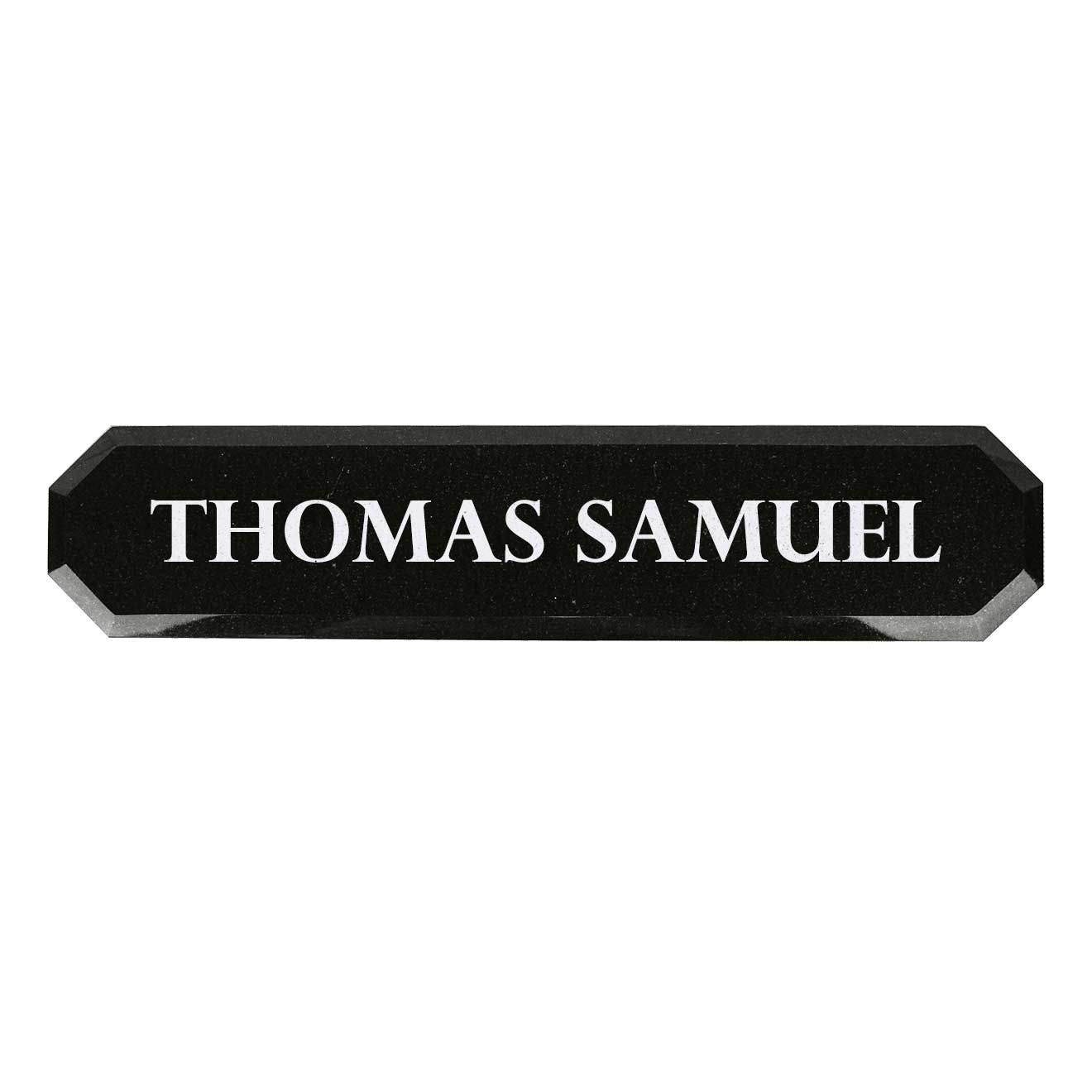 Jet Black Granite Octagon Nameplate – APLAZER